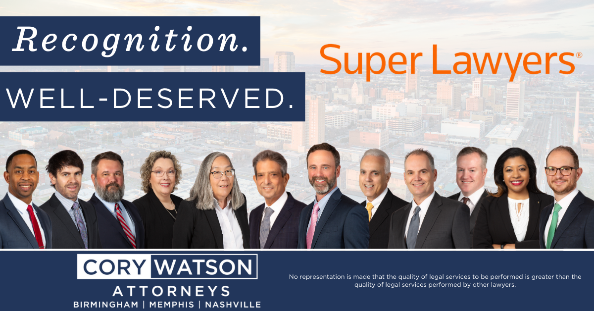 19 Cory Watson Attorneys Named to 2025 Mid-South Super Lawyers | Cory ...